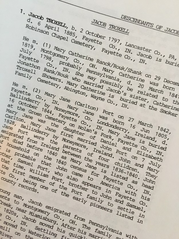 The Descendants of Jacob Troxell | Genealogy Lady